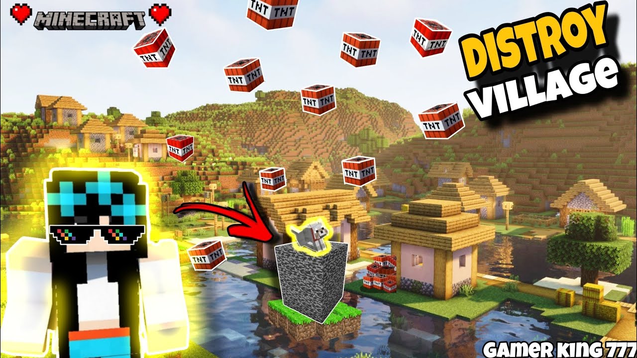 MINECRAFT:- DESTROY VILLAGE 😈🔥! #minecraft #village #destroy - YouTube