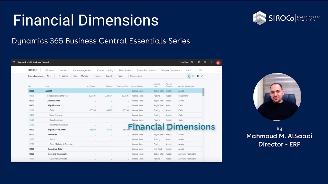 Dimensions - Dynamics 365 Business Central Essentials Video Series ...