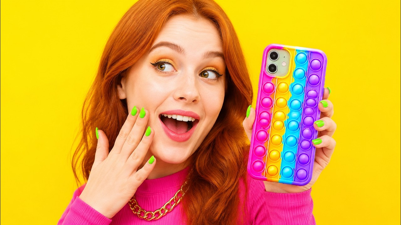 AWESOME DIY SQUISHY || How To Make Phone Case? Cool Ideas by 123 GO ...