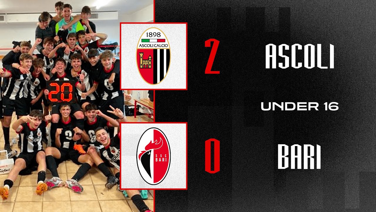 Highlights Under 16 | Ascoli-Bari 2-0 | Ascoli Calcio - YouTube