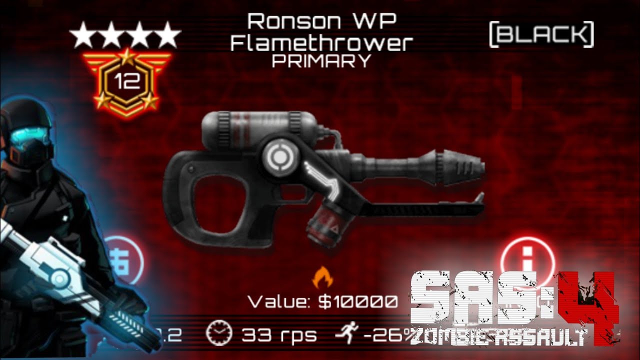 SAS 4 Mobile:Ronson WP Flamethrower [BLACK] 12/4 - YouTube