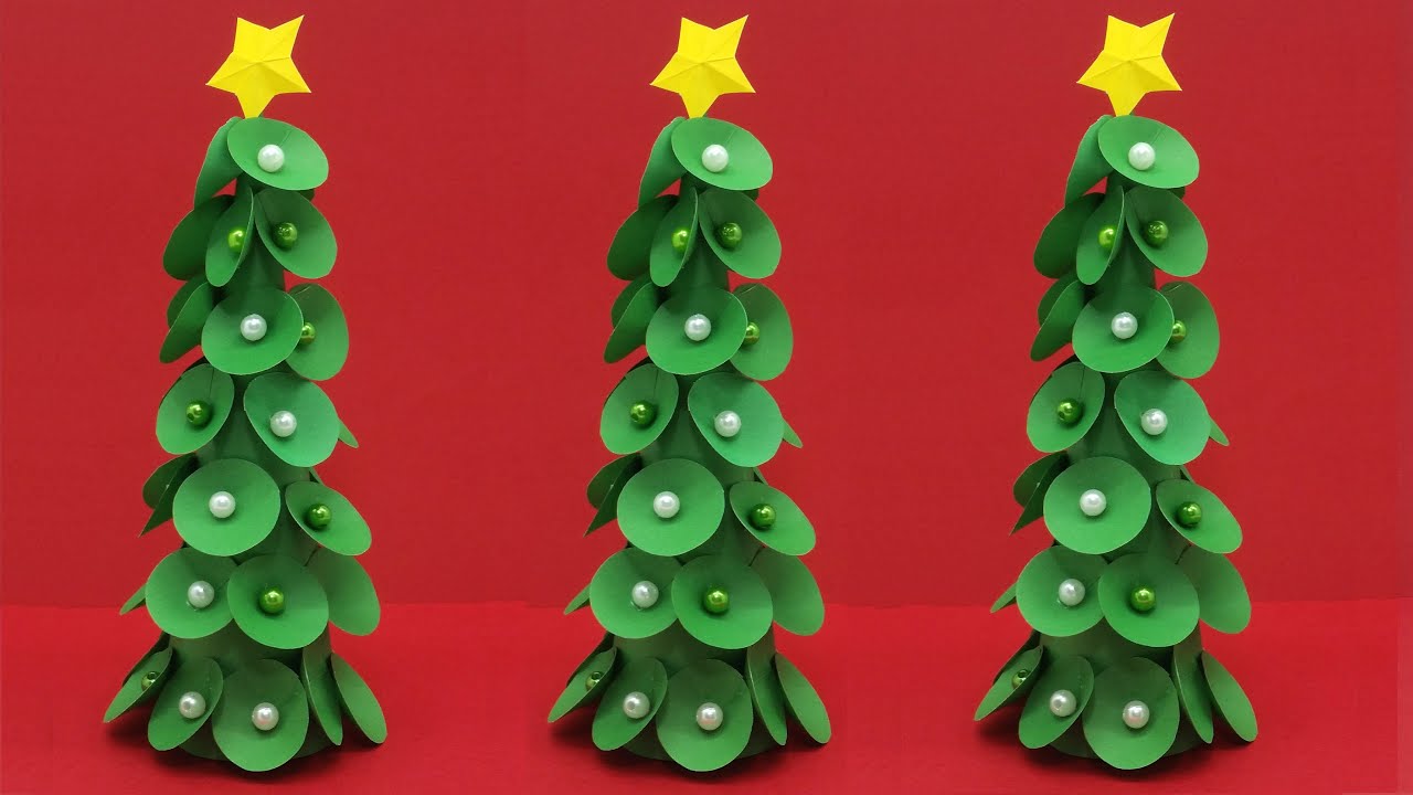 Christmas Tree Decorating | How to Make a 3D Paper Xmas Tree DIY ...