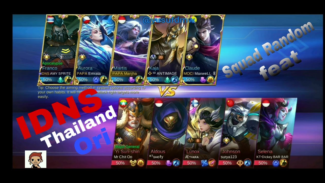 WIK!!! ML Squad Random feat IDNS Thailand Ori - YouTube