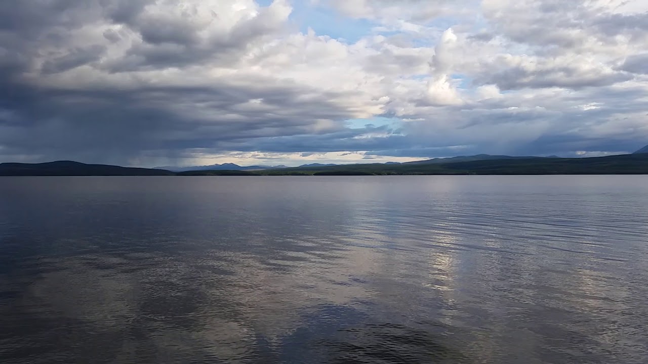 Spectacular Teslin Lake at Teslin Lake Government Campground in the ...