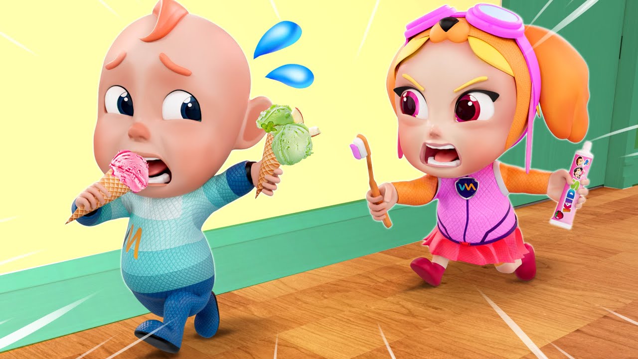 Brush Your Teeth Song - Personal Hygiene + Wheels On The Bus - Nursery ...
