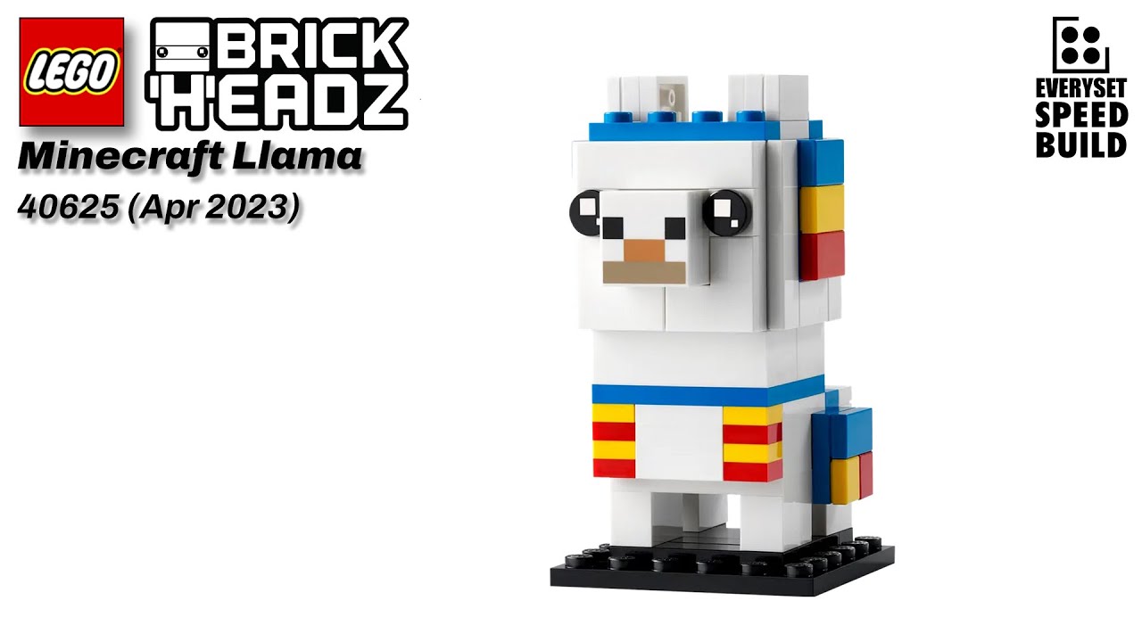 LEGO BrickHeadz - Minecraft Llama - 40625 Speed Build - YouTube