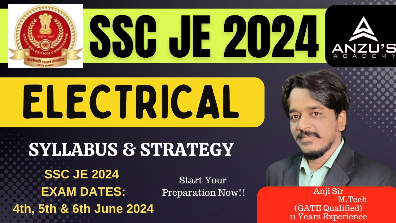 SSC JE 2024 | ELECTRICAL SYLLABUS & PREPARATION STRATEGY #sscje # ...