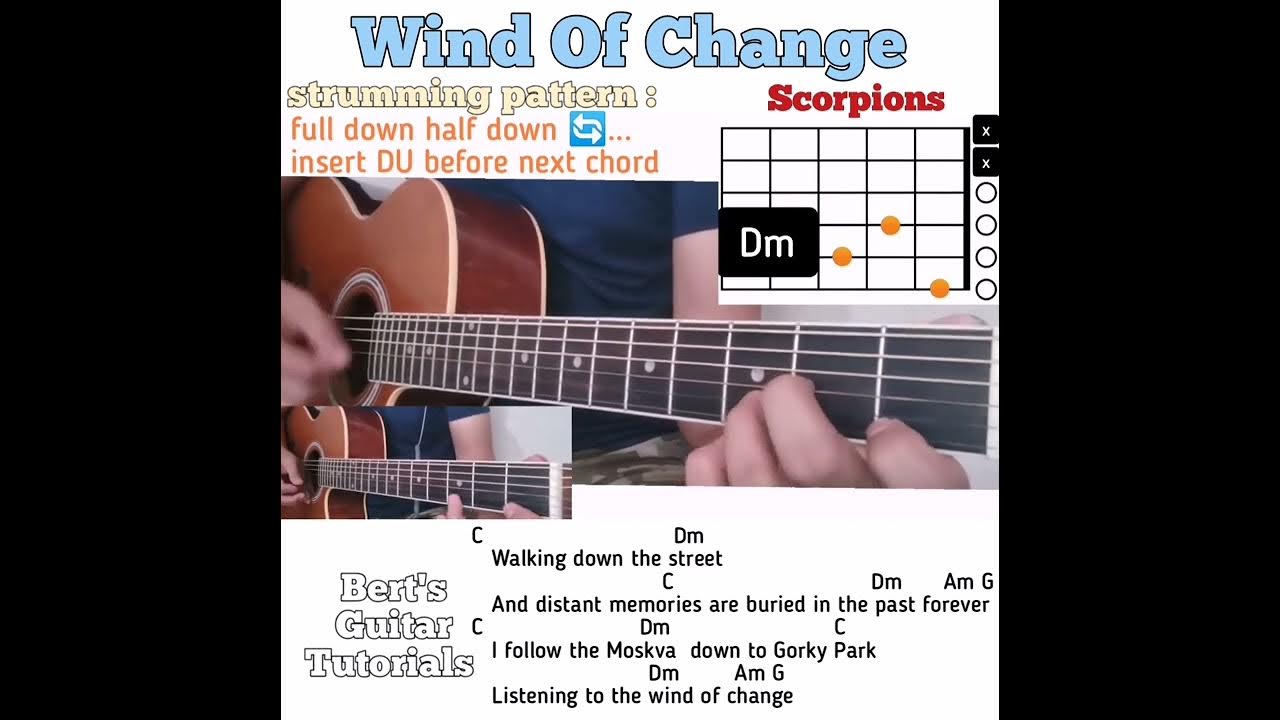 Wind Of Change - Scorpions guitar chords w/ lyrics & strumming tutorial - YouTube