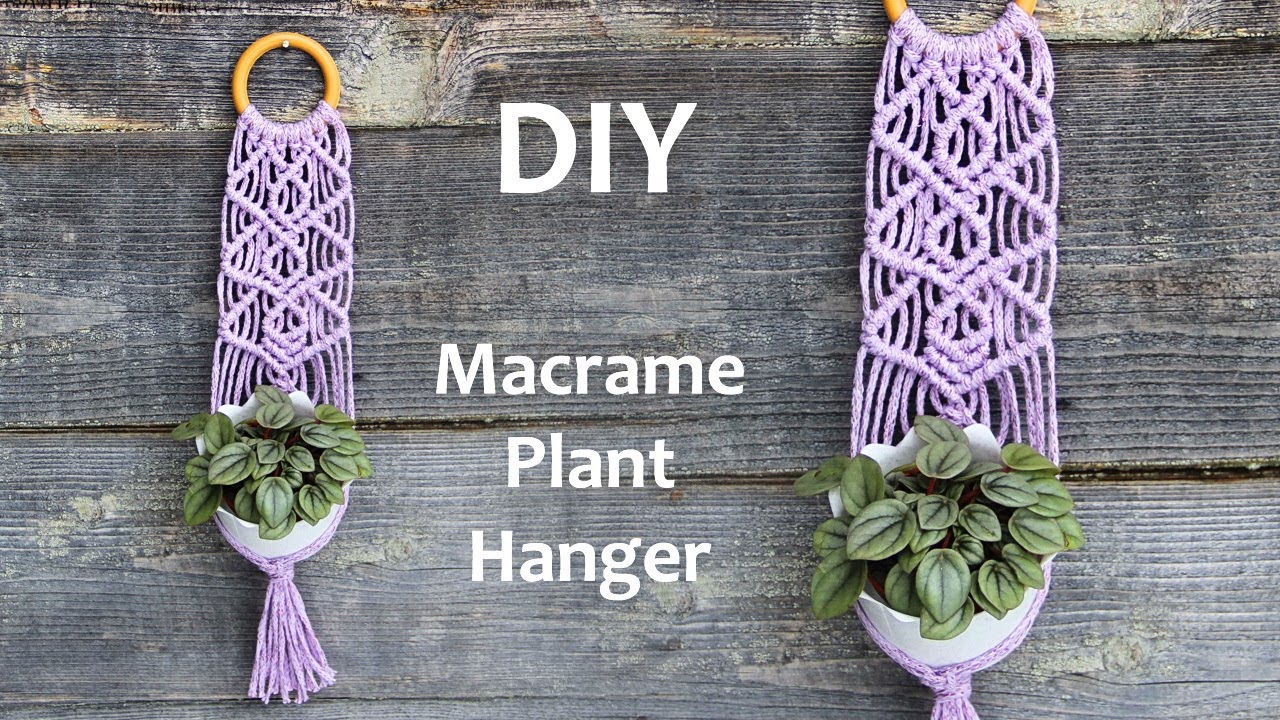 DIY Macrame Plant Hanger Tutorial | DIY Macrame Wall Hanging Tutorial ...