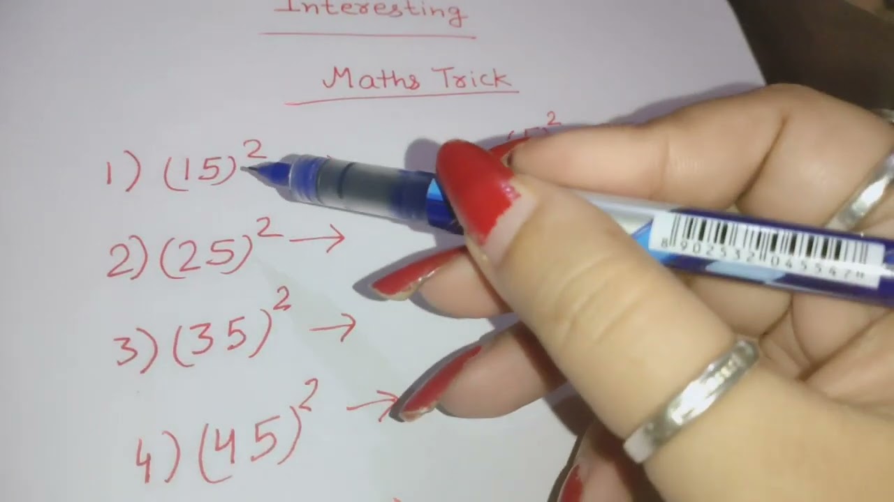 Maths Tricks Square Of Numbers In Few Seconds In Educational Maths Tricks Square Of Numbers In Few Seconds In Educational