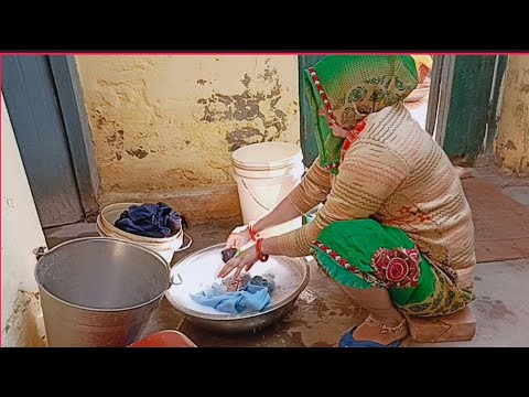 || Village Life|| cleaning vlog||aj hath se itne kapde dhoye maine 🤷#cleaning - YouTube