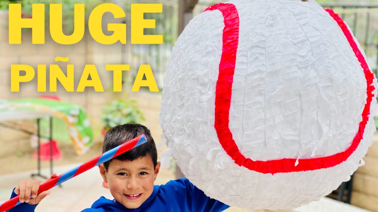 Smashing The Biggest Baseball Piñata Ever And Smashing Spider Man ...