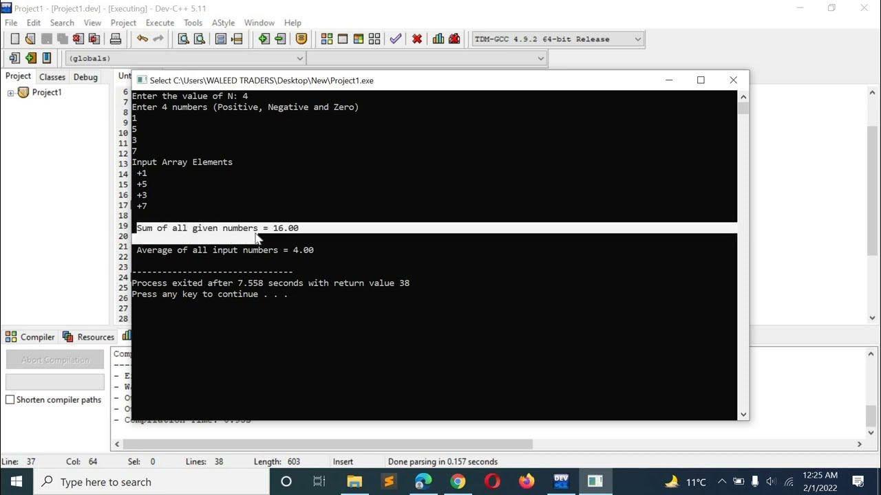 C Program to Calculate Sum & Average of an Array - YouTube