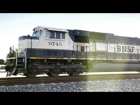 Union Pacific 8693 SD70ACe, 7948 C45ACCTE, and 7230 AC44CW featuring a BNSF 9745 Executive ...