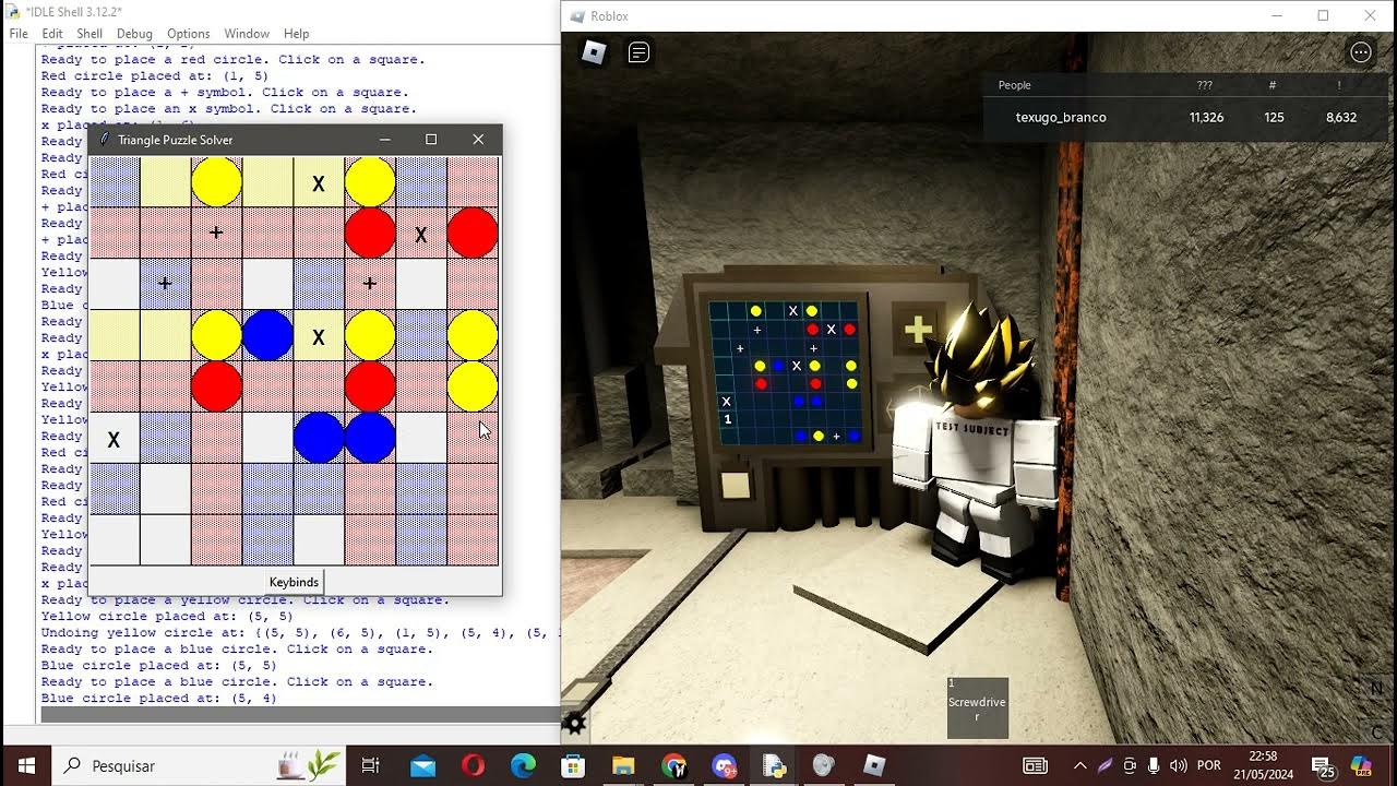 Solving the Triangle Puzzle with algorithm (ROBLOX: THE EXPERIMENT) - YouTube