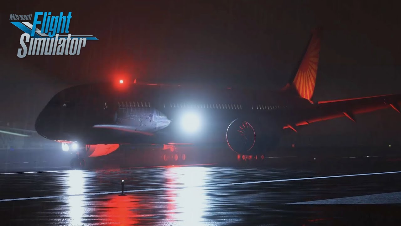 MSFS 2020 - AWESOME 787 RAINSHOWER landing in Mumbai - YouTube
