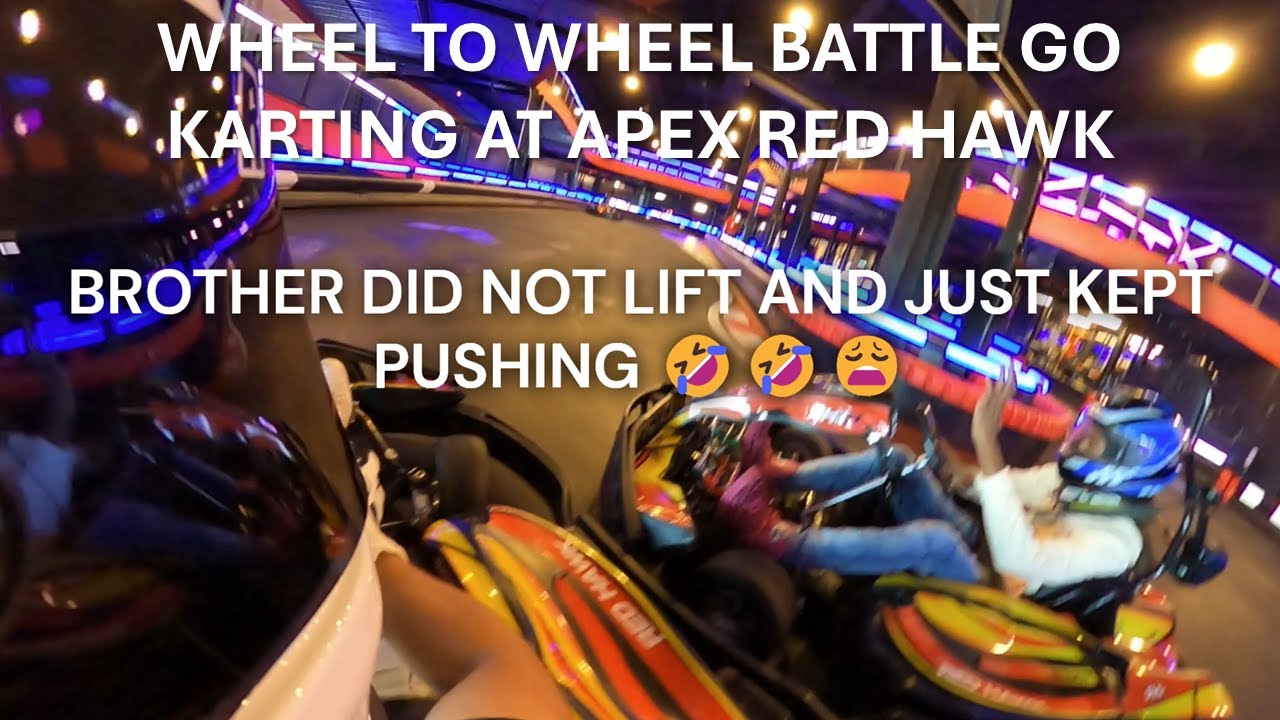 Go Kart Dog Fight Wheel to Wheel Battle Apex Redhawk - YouTube