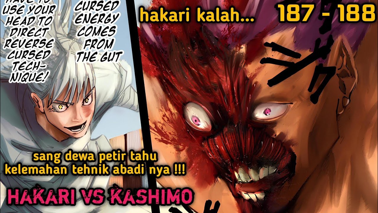 hakari vs kashimo part 2,alur cerita manga jujutsu kaisen chapter 187 ...