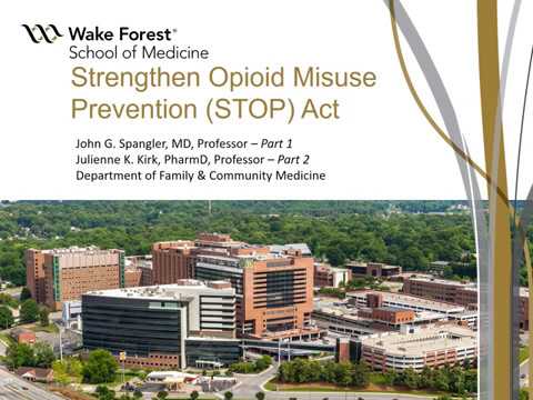 Strengthen Opioid Misuse Prevention (STOP) Act - YouTube