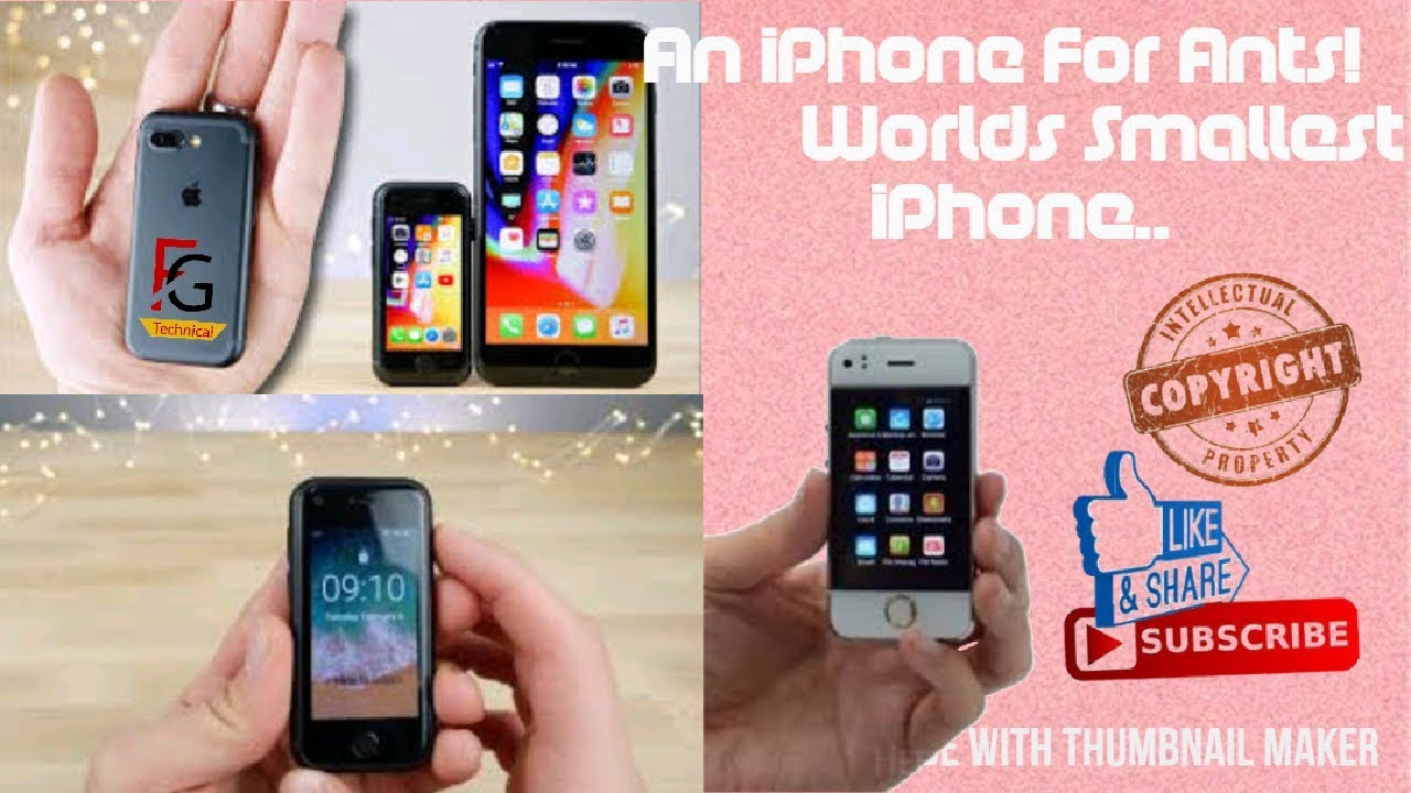 An iPhone For Ants! Worlds Smallest iPhone - YouTube