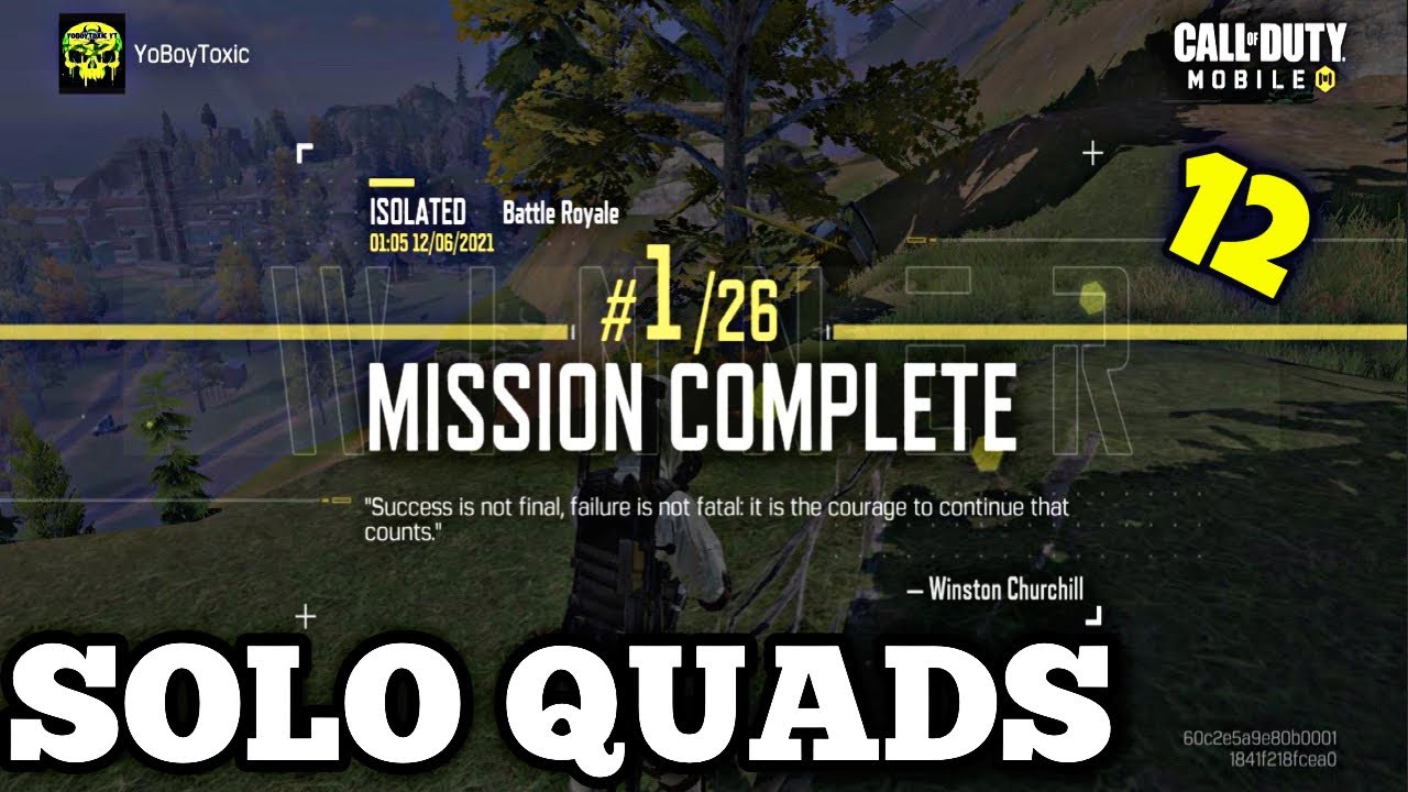 First ever solo quads win ( Cod Mobile ) 12 kill Gameplay! - YouTube