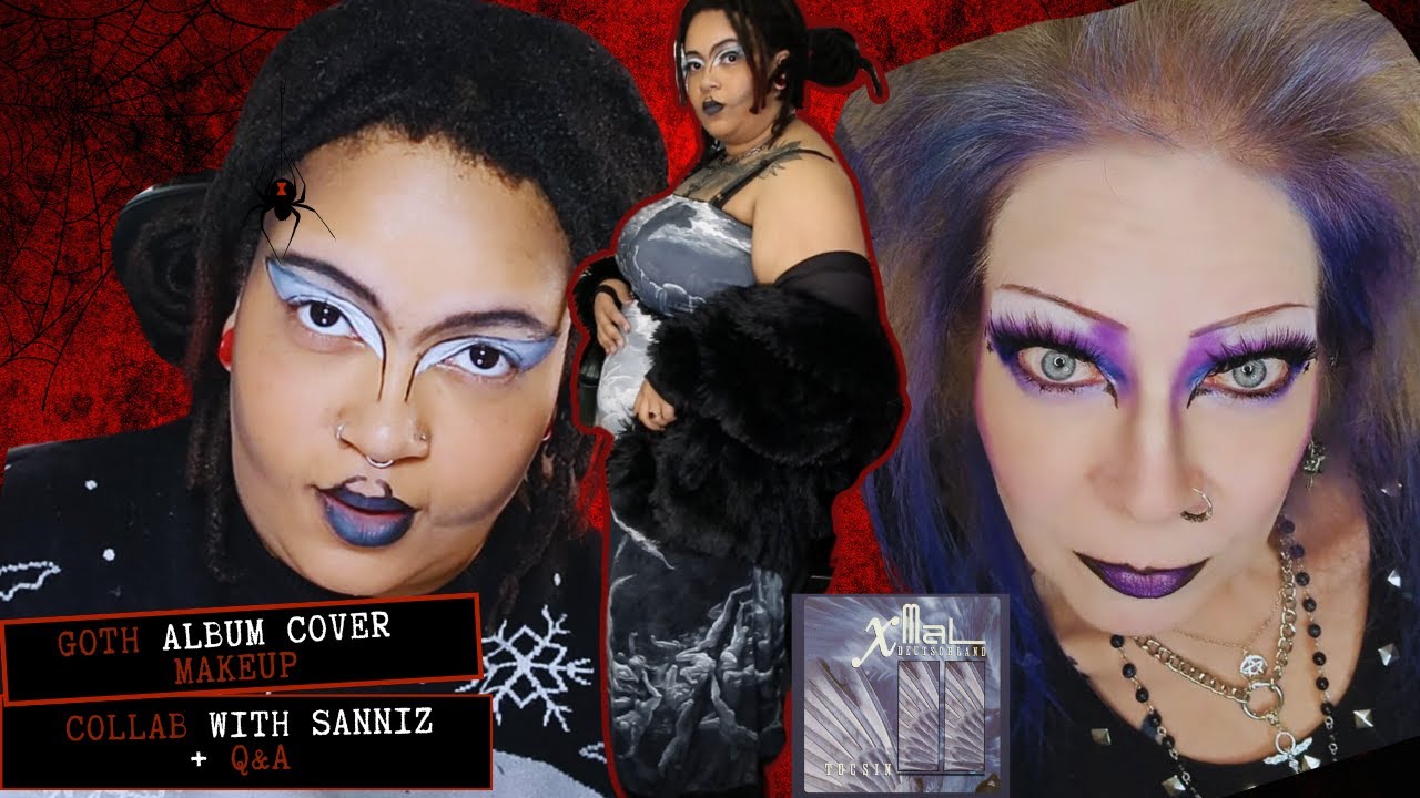 🕸️Goth Album Inspired Makeup | Collab with Sanniz!🕸️ - YouTube