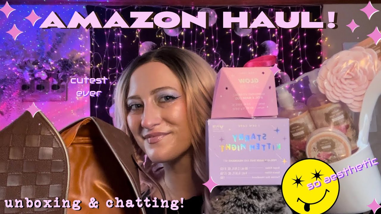 ASMR | Amazon Haul! 🛒 Girly, Aesthetic Skincare & Makeup Products 💖 ...