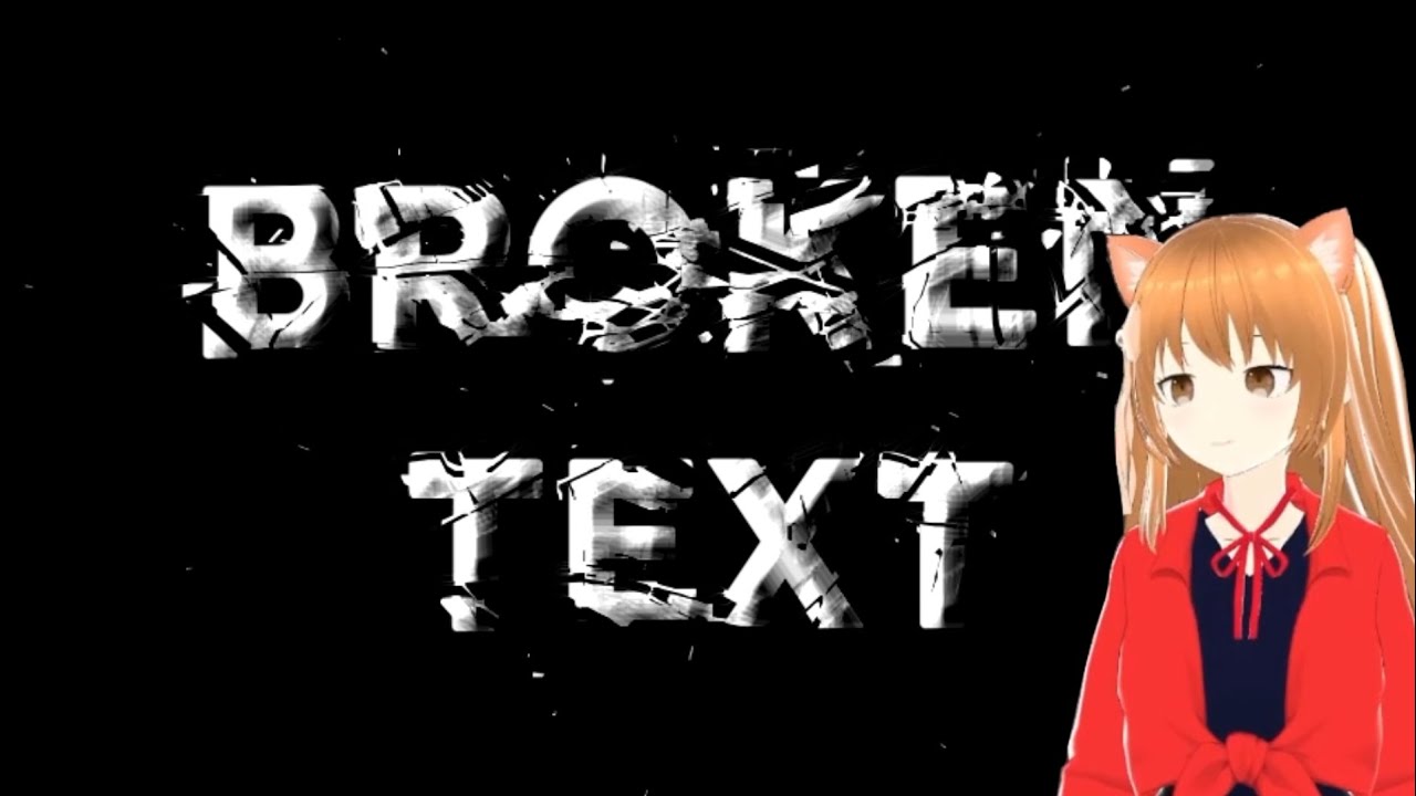 Broken Text In After Effect Tutorial - YouTube