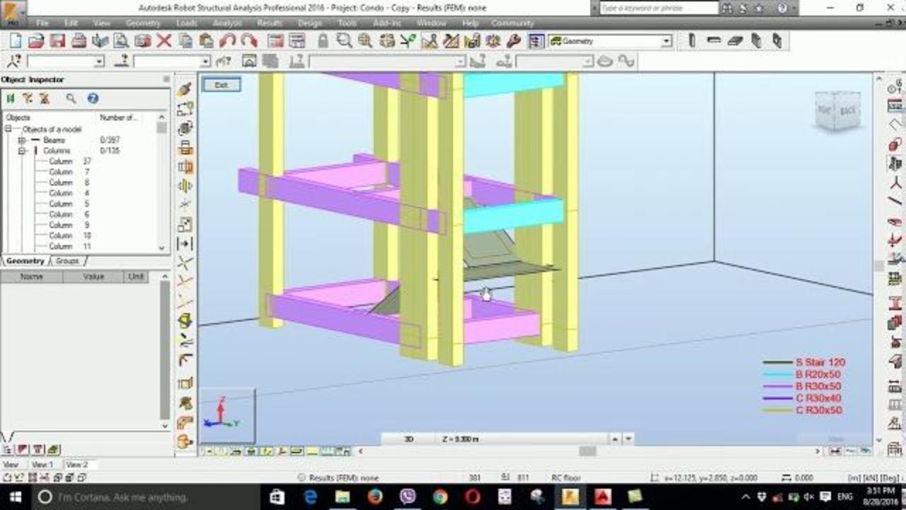 Robot structural analysis and design Part 11 (Stair Case Design). - YouTube
