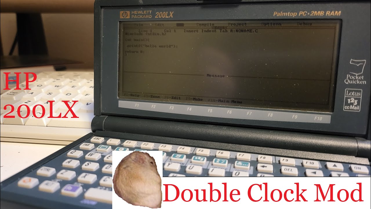 Repairing and modding an HP 200LX, Double Clock Mod - YouTube