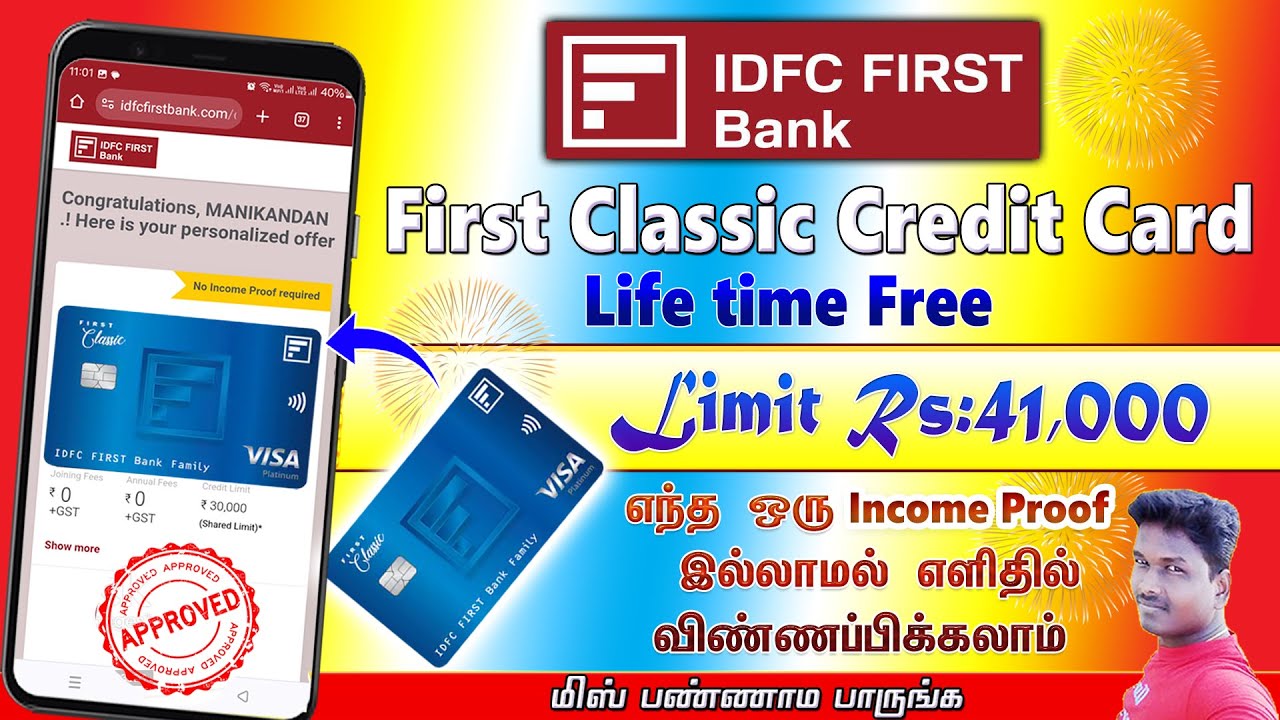 IDFC Bank First Classic Credit Card Apply full process detaiils in ...