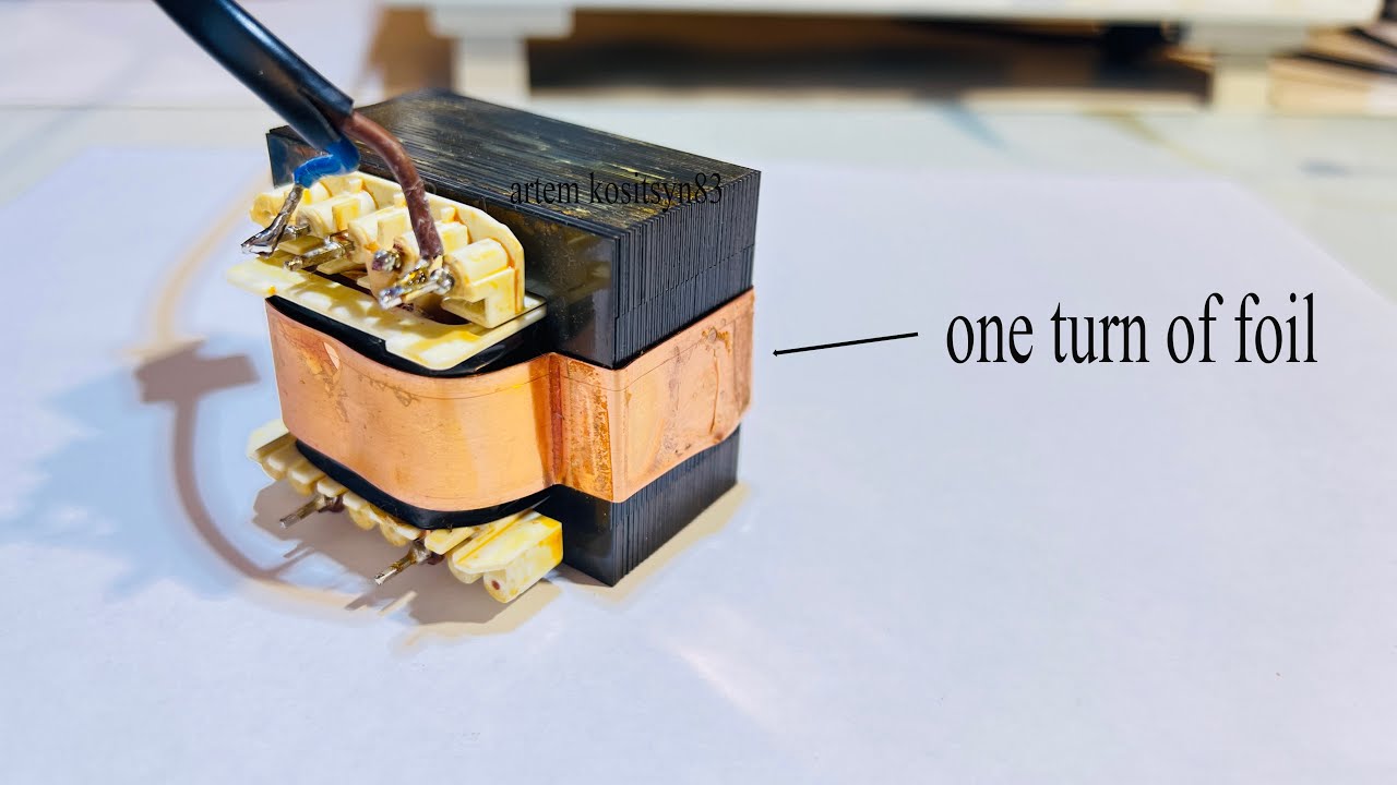 Why is one turn of foil needed on a transformer? - YouTube