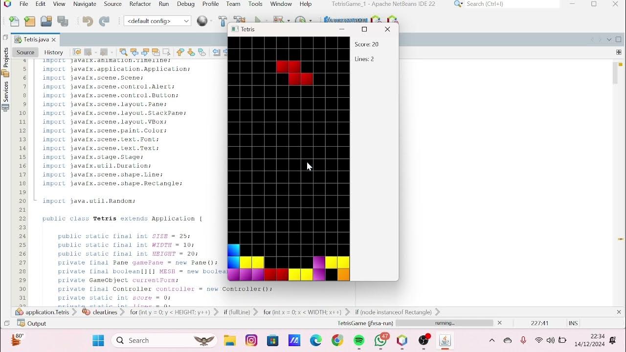 Demo Game Tetris - YouTube