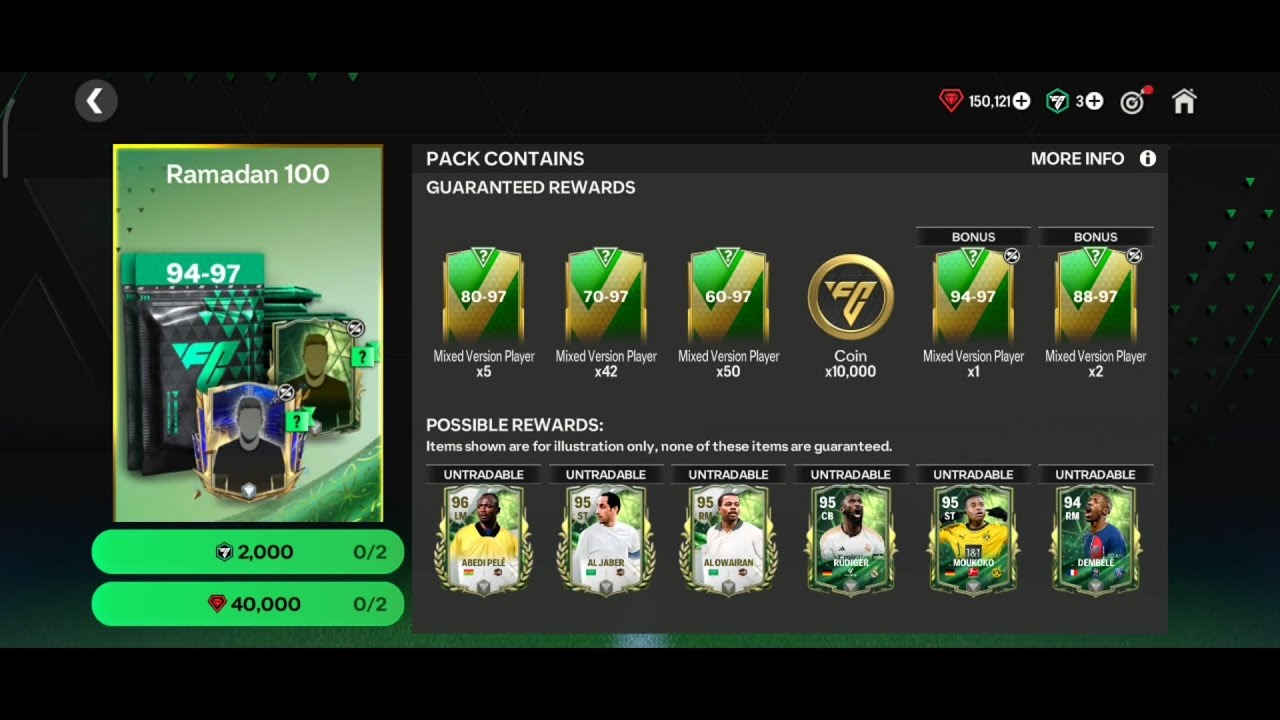 FC MOBİLE 24 2X RAMADAN 100 PACK OPENİNG! / WE GOT 96 GEN BELLİNGHAM ...