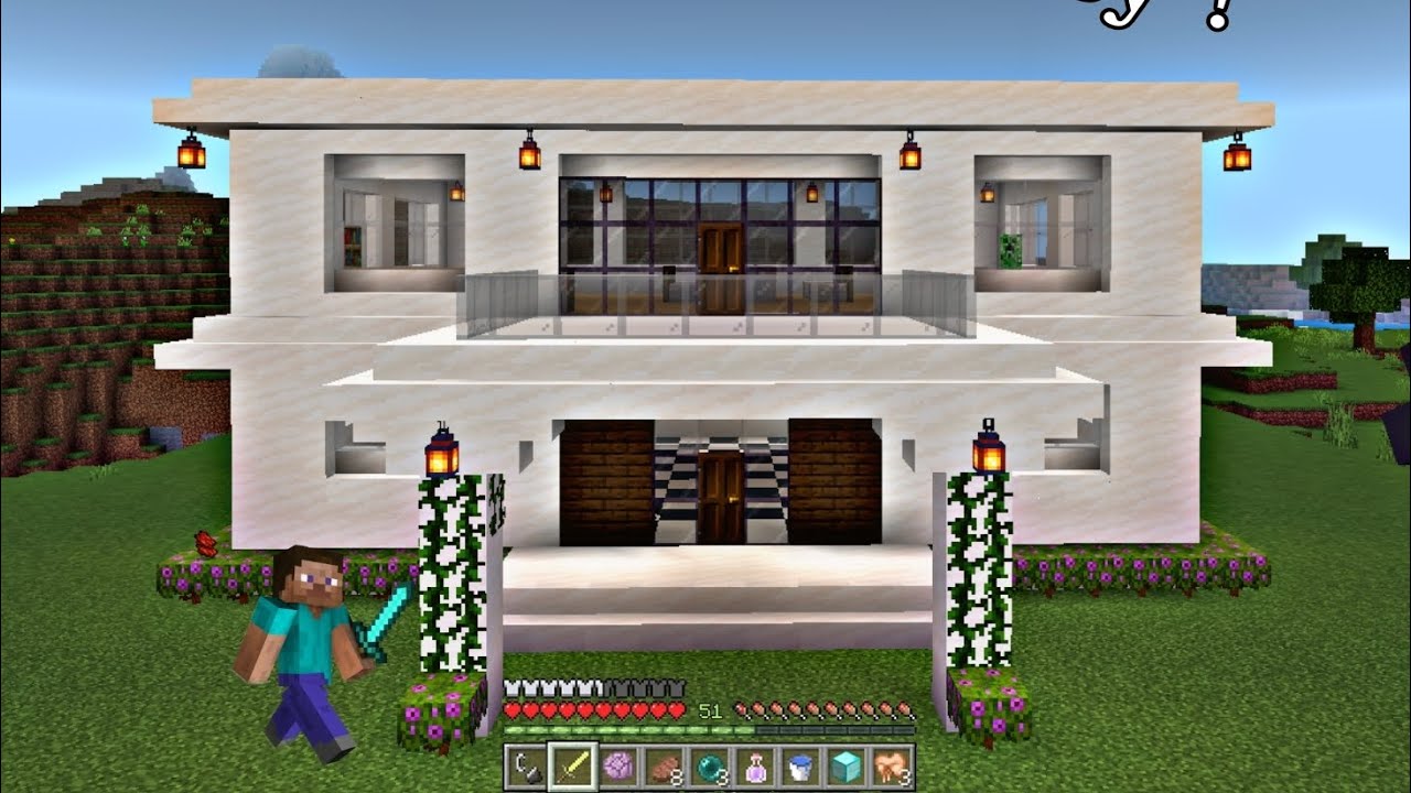 How Make Easy Modern House in Minecraft Biggest Luxury House 🏠# ...