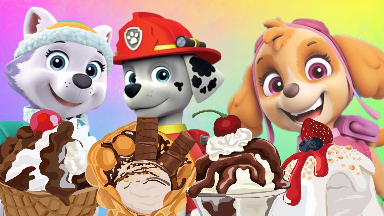 Paw Patrol Mighty rescue pups Ice Cream Day - YouTube