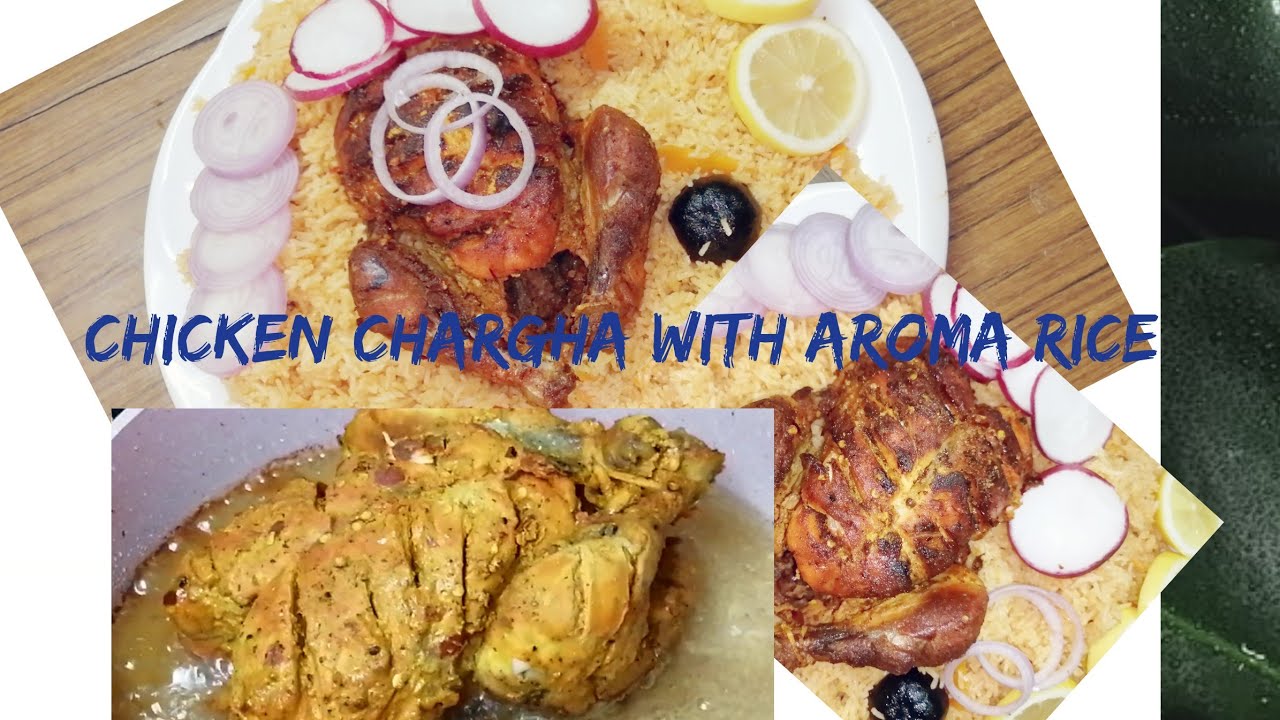 Chicken chargha(without oven) with Aroma rice/how to make chicken ...