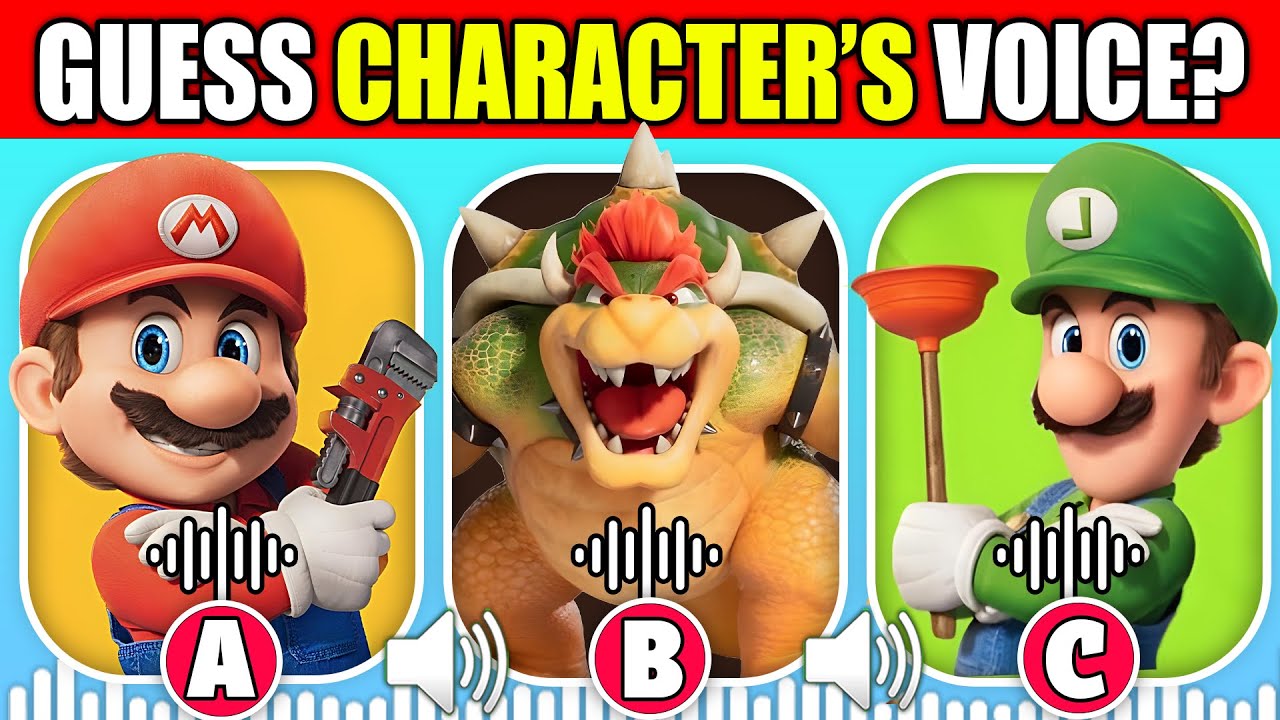 Guess The Super Mario Bros. Movie Characters By Their Voice...! 🍄🔊 ...