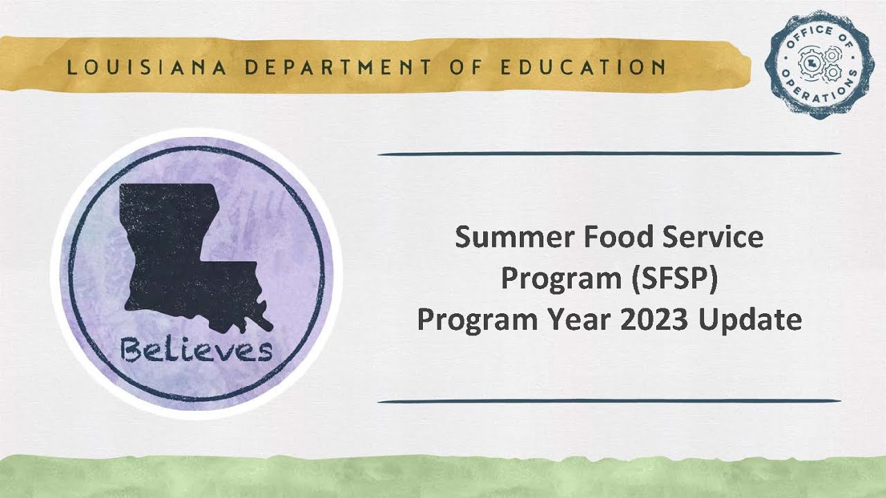 SFSP Program Year 2023 Update - March 28, 2023 - YouTube