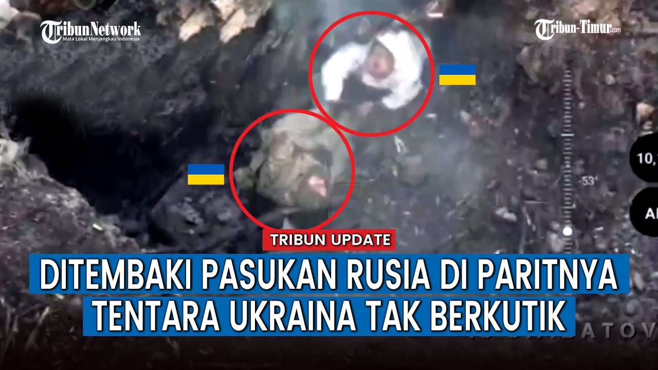 Pasukan Rusia Lemparkan Granat ke Parit Kubu Ukraina - YouTube