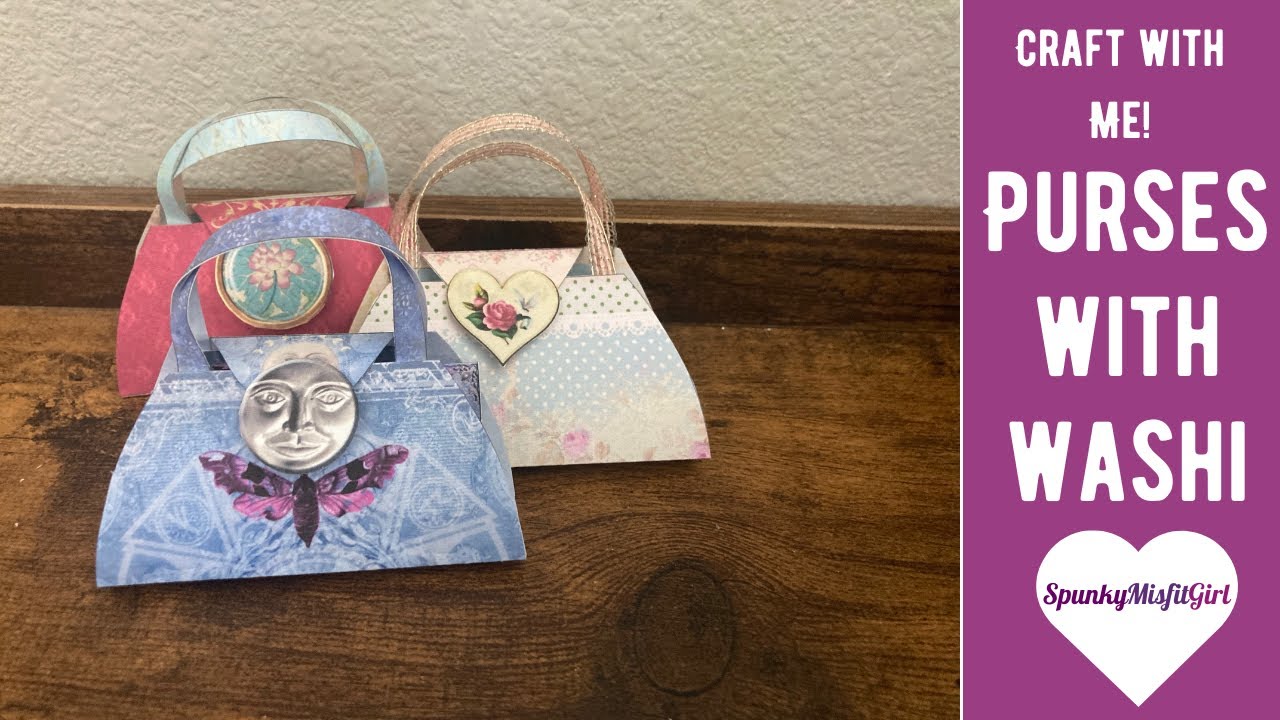 Craft with Me! Making Christmas Crafts: Paper Purses to Hold Washi Tape ...