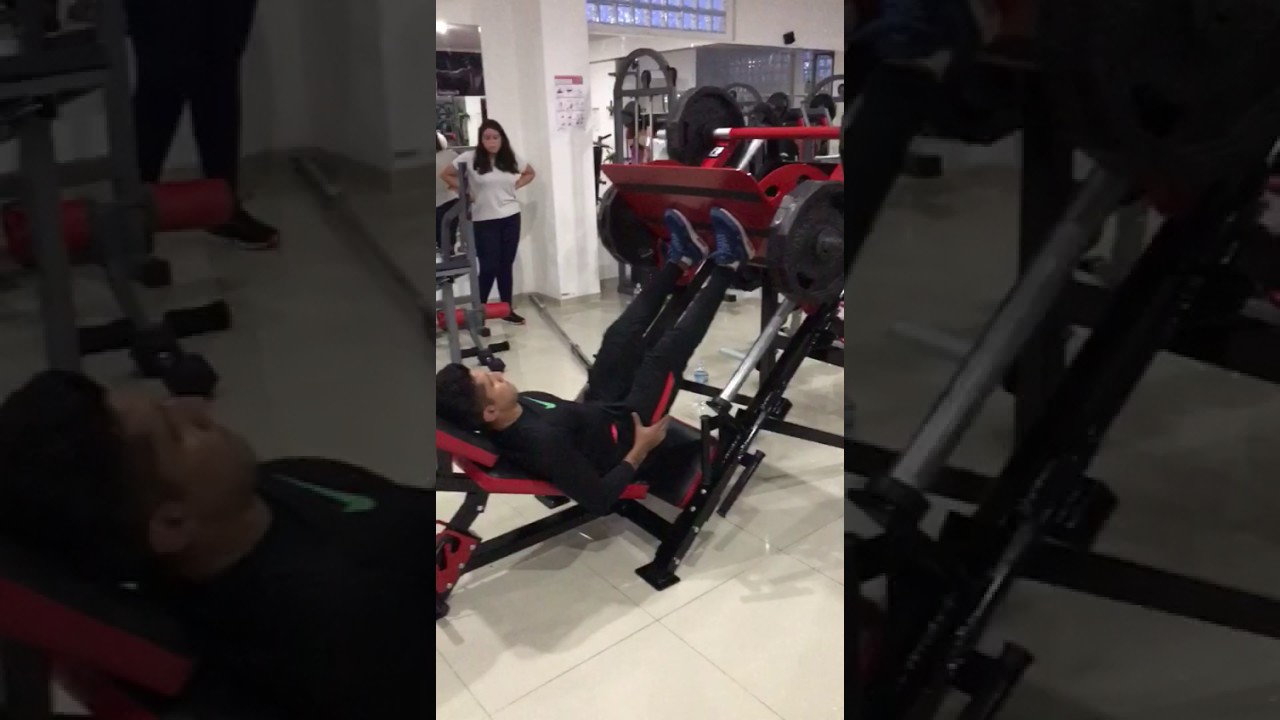 Prensa 45 grados marca FB FITNESS - YouTube