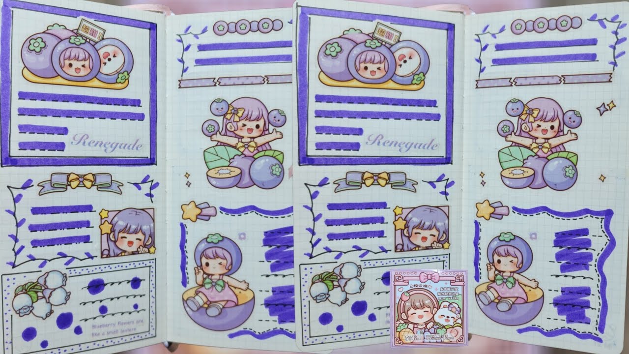 BIKIN JURNAL STIKER DODOJAM EDISI BLUEBERRY - ASMR JURNAL STIKER # ...