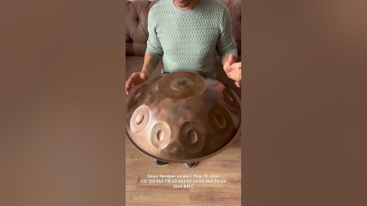 Soyuz Handpan Escala C Hijaz 15 Notas C3 D3 Eb3 F3 G3 Ab3 B3 C4 D4