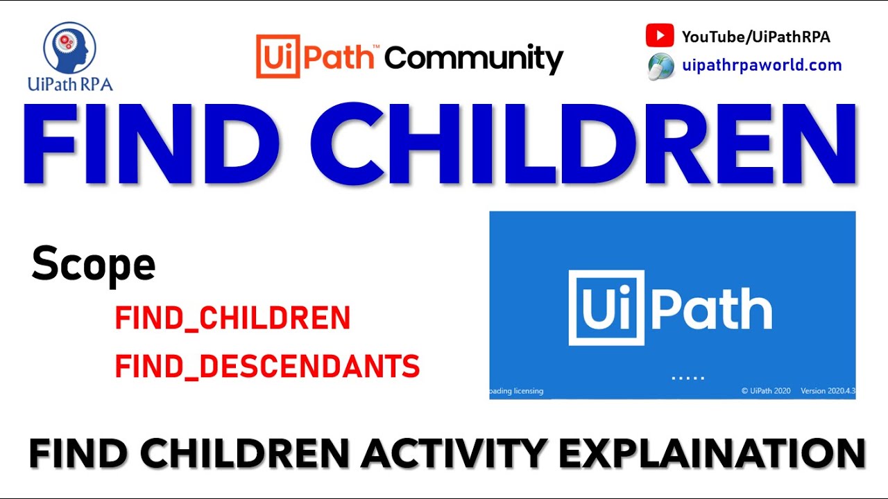 Find Children Activity UiPath Explanation | UiPath Tutorial | UiPath ...