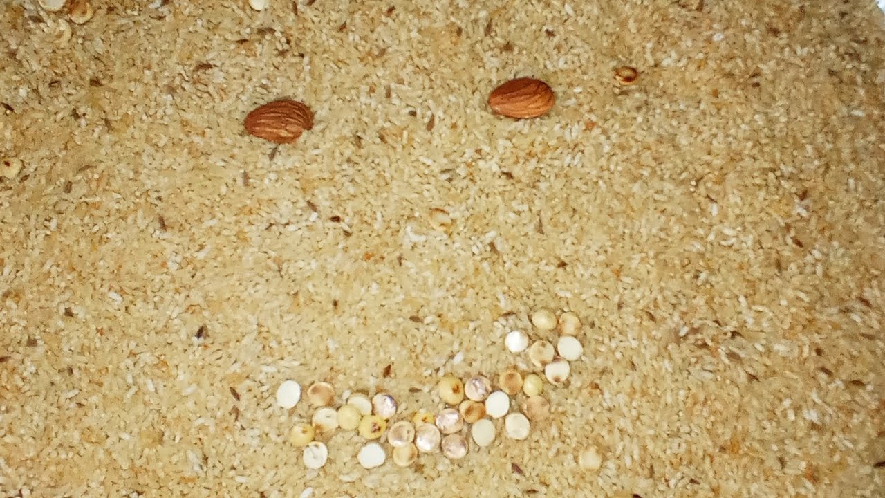 Baby food 6 to 8 month rice kanji part 1 - YouTube