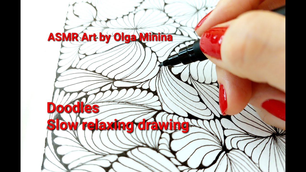 Slow lazy drawing. Doodles. Meditative art 🧘‍♀️ ASMR Art | Geometric ...