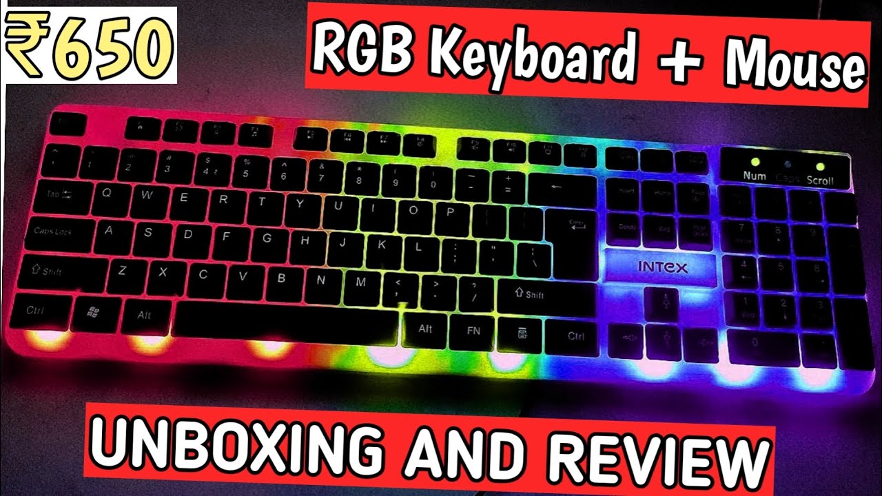 Intex RGB Keyboard And RGB Mouse|| Intex RGB Gaming Keyboard|| Intex ...