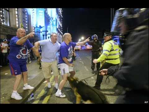 Rangers fc vs Zenit st. Petersburg Manchester Riot - YouTube