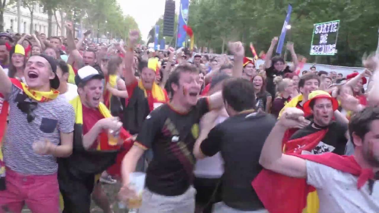 Les supporters des Diables Rouges ont encore mis l'ambiance à Toulouse ...